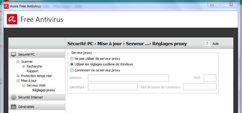 port et hostname du proxy d'orange - Communauté Orange
