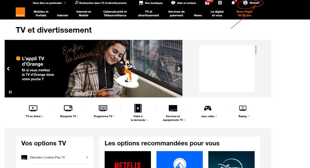 TV en direct depuis PC - Communauté Orange