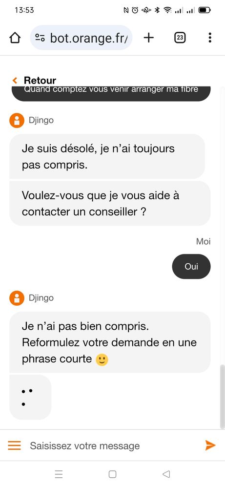 Sans commentaire ma patience a des limites - Communauté Orange