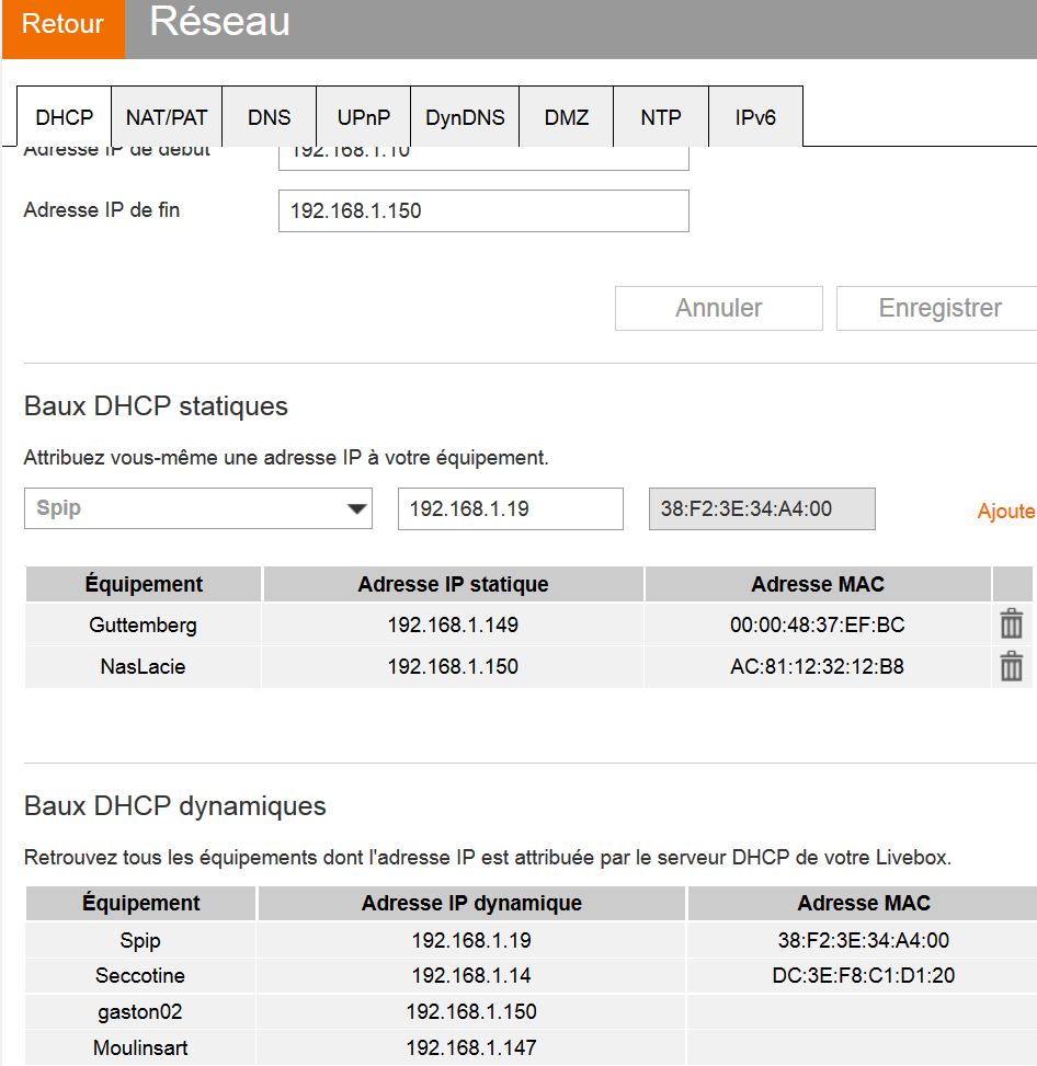 Bug Livebox 4 (DHCP ?) - Communauté Orange