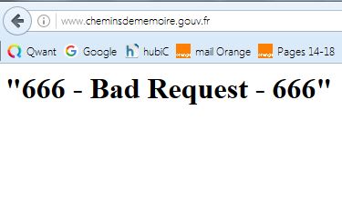 Erreur "666 Bad Request" - Communauté Orange