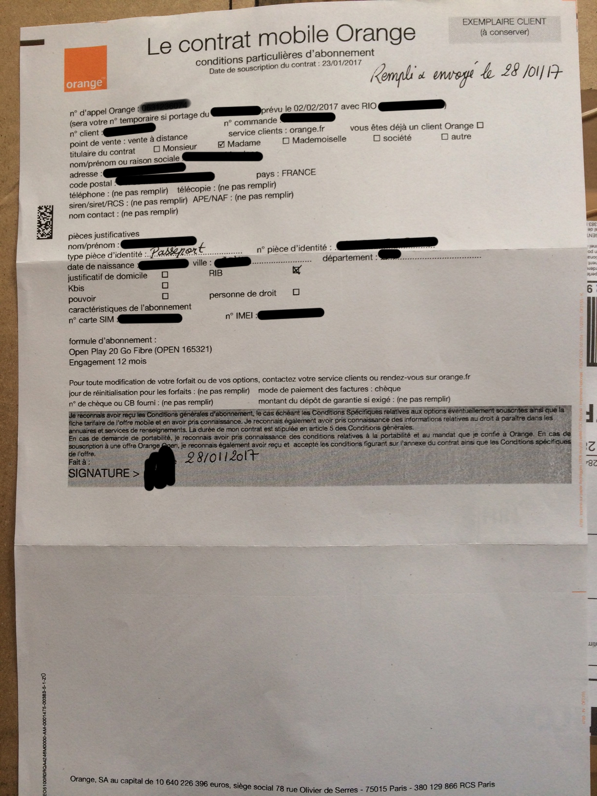ODR - Documents à fournir - Communauté Orange
