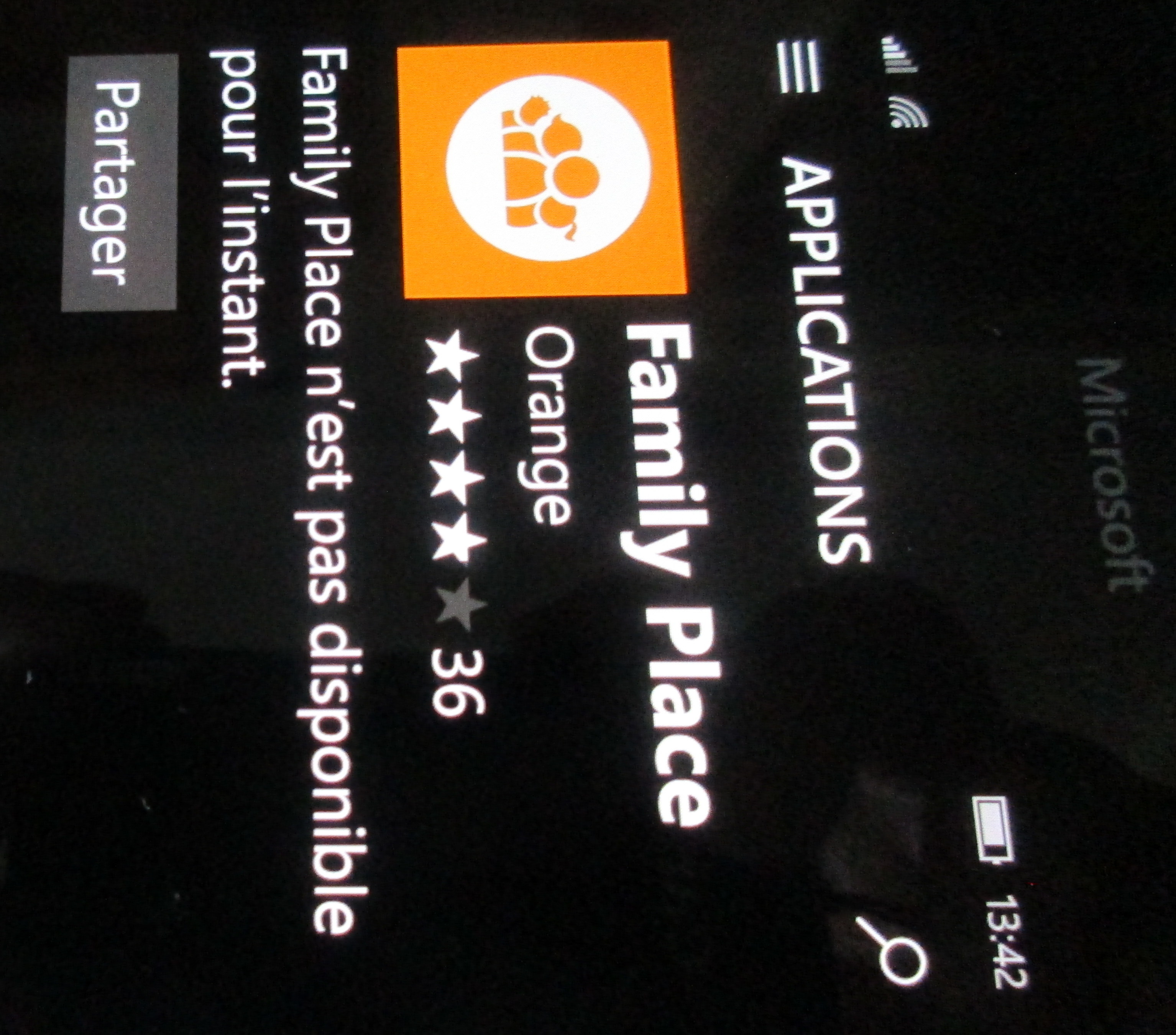 Application Windows phone orange 118712 et Family ... - Communauté Orange