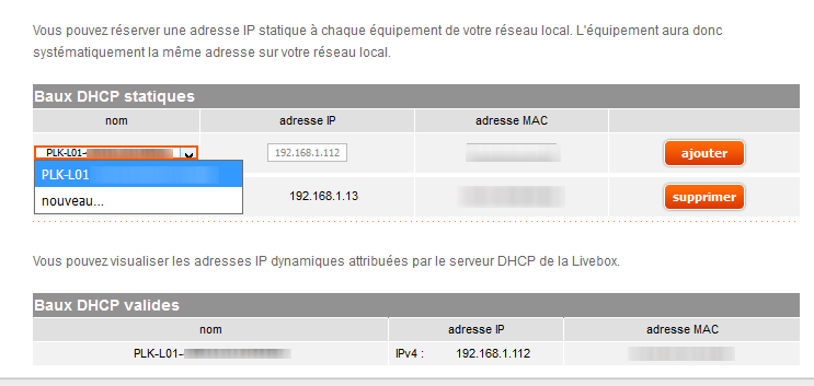 Livebox Play DHCP - Communauté Orange