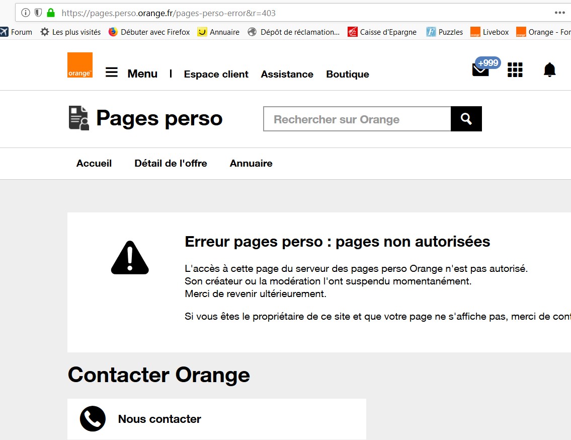 SOS Serveur pages perso orange - Communauté Orange