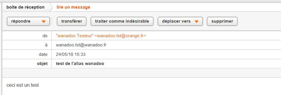 Résolu : adresse mail wanadoo ? - Communauté Orange