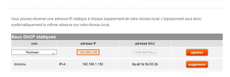 Livebox 4 - Bail DHCP statique qui saute - Communauté Orange