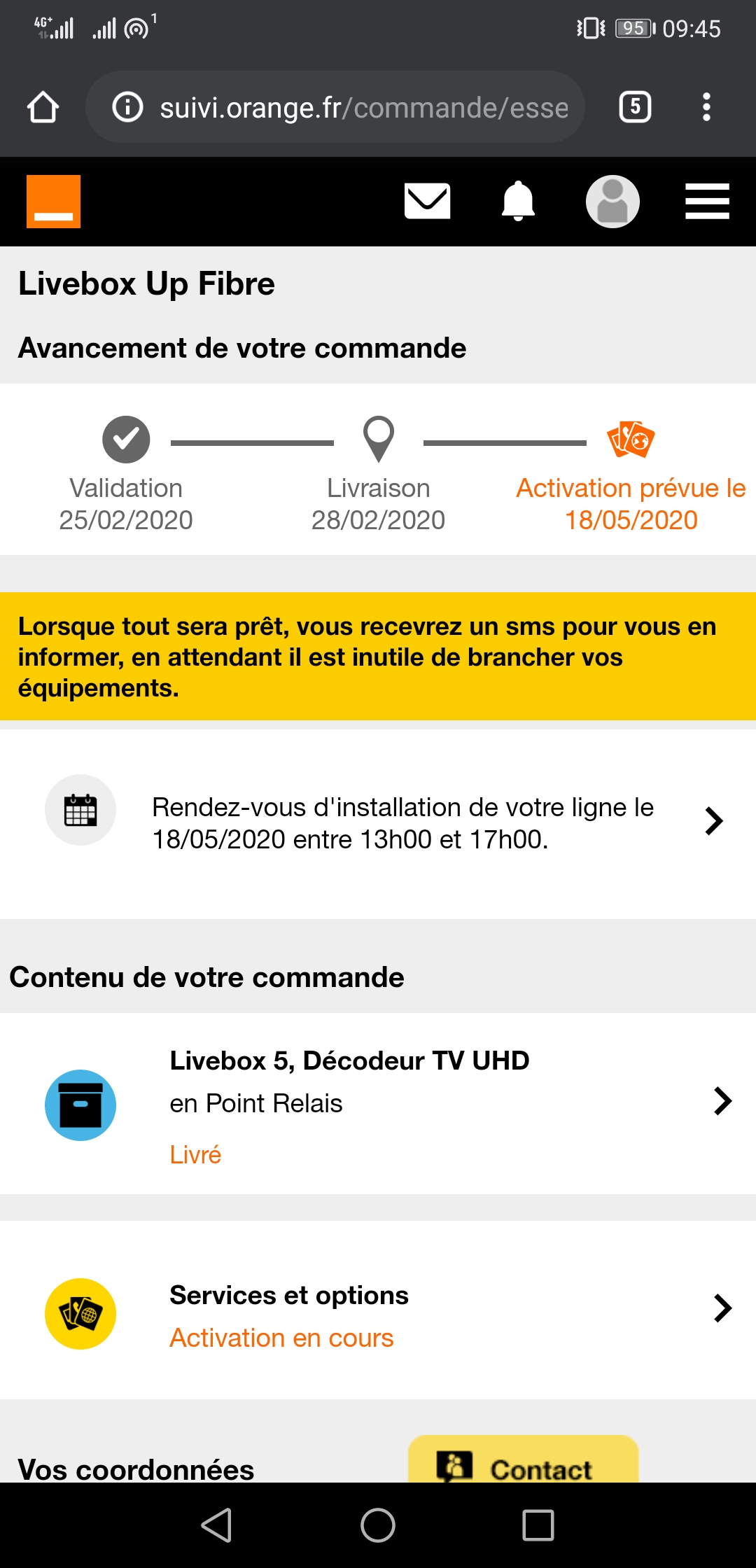 RDV Technicien reprogrammé - 3 mois (12 semaines) ... - Communauté Orange
