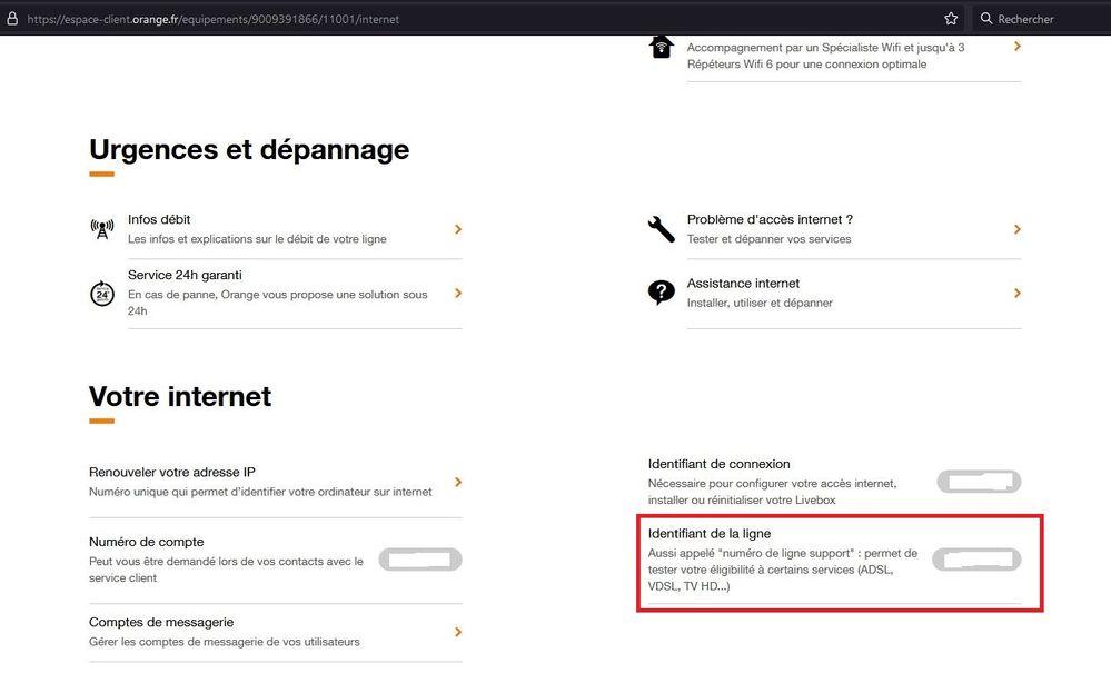 Résolu : numéro PTO fibre - Communauté Orange