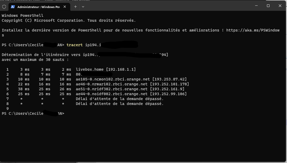 Résolu : Delai d'attente de la demande dépassé - Communauté Orange