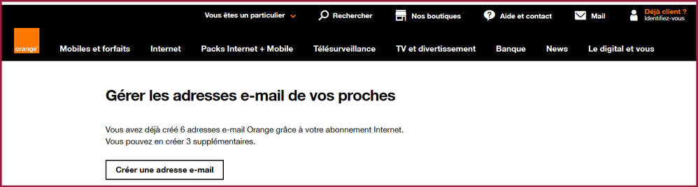 Résolu : créer une adresse mail - Communauté Orange